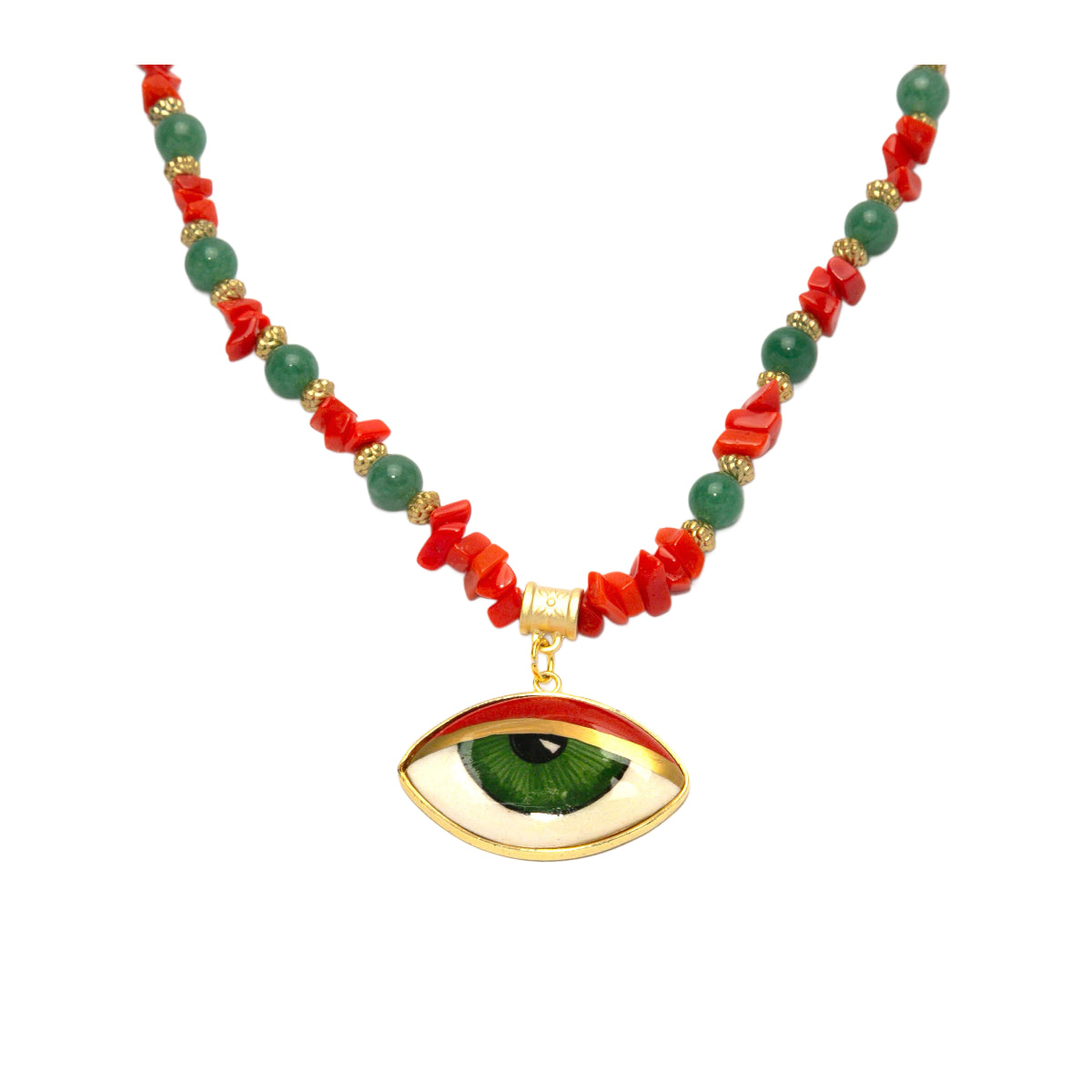 Emerald Gaze I Charm Necklace